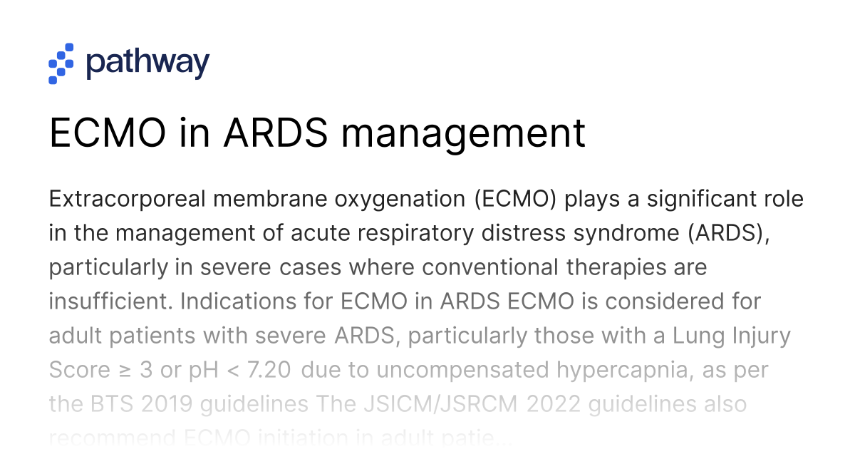 ECMO in ARDS management – Pathway